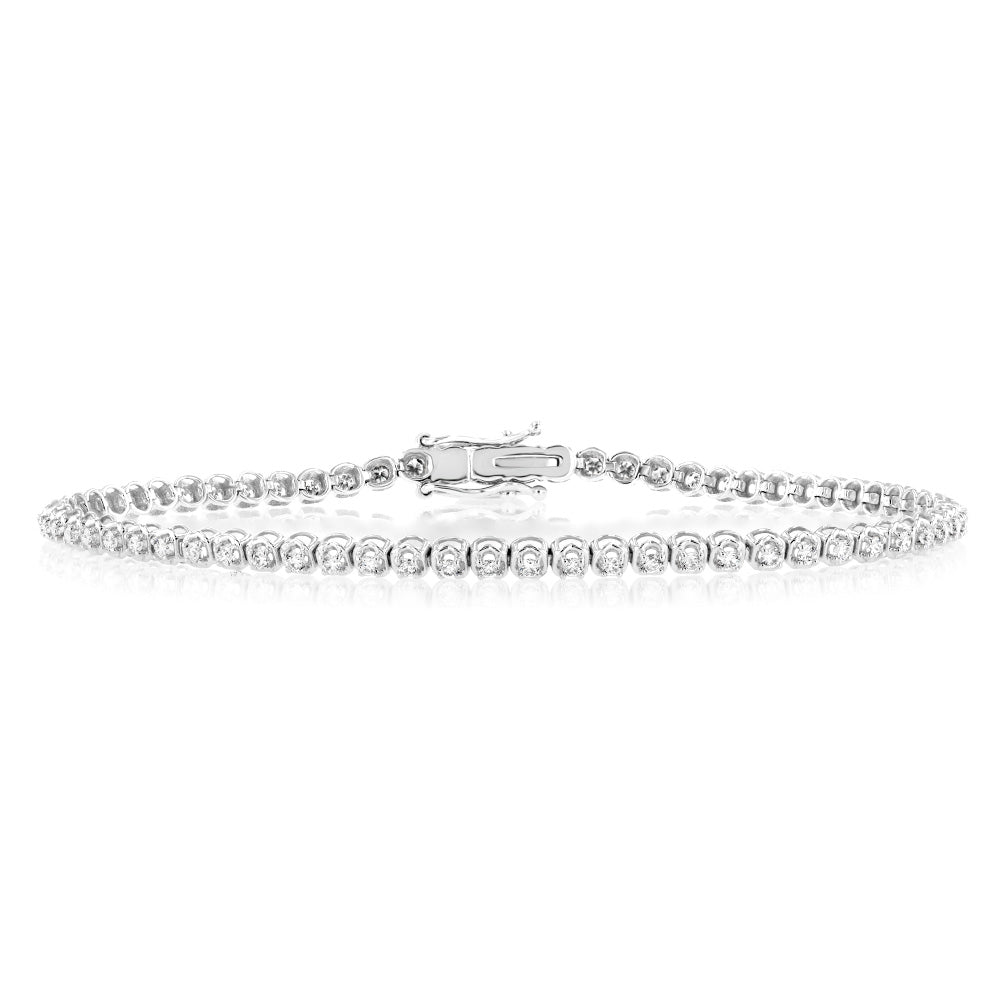 Luminesce Lab Grown 1 Carat Diamond Tennis Bracelet in Sterling Silver – Shiels Jewellers