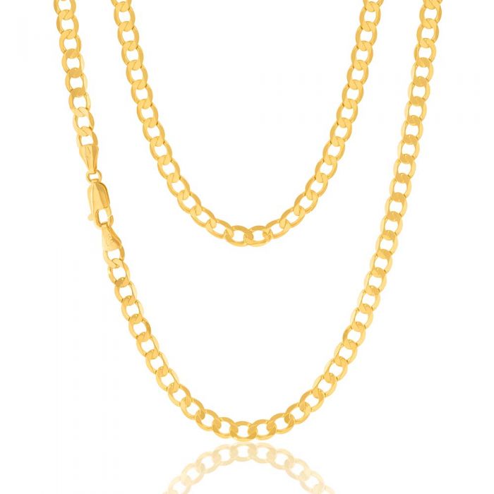 9ct Yellow Gold 55cm Curb Chain– Shiels Jewellers