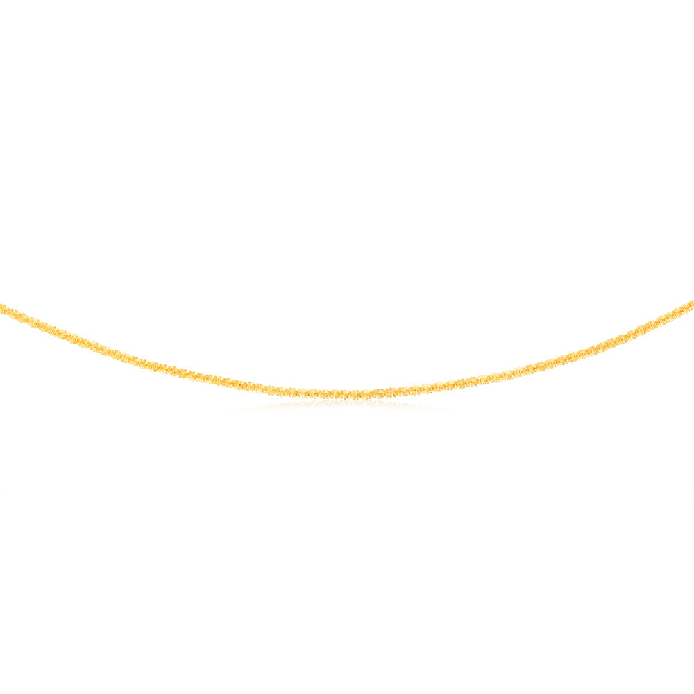 9ct Yellow Gold CrissCross Fancy 40cm Chain – Shiels Jewellers