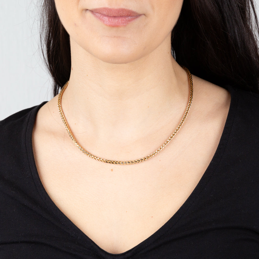 9ct Yellow Gold Fancy Two Tone 45cm Chain– Shiels Jewellers