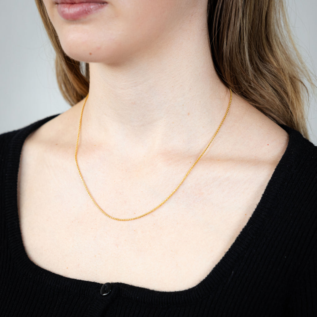 9ct Yellow Gold Fancy Fine Belcher 45cm Chain – Shiels Jewellers