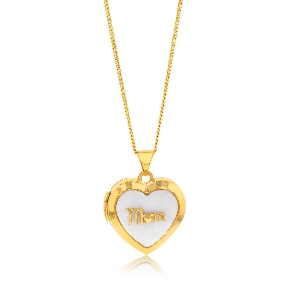 9ct Yellow Gold White Agate Mum Locket – Shiels Jewellers
