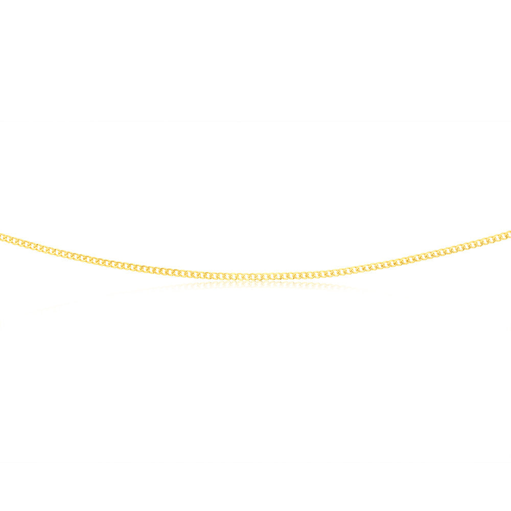 9ct Yellow Gold Silver Filled Delicate 45cm Curb Chain – Shiels Jewellers
