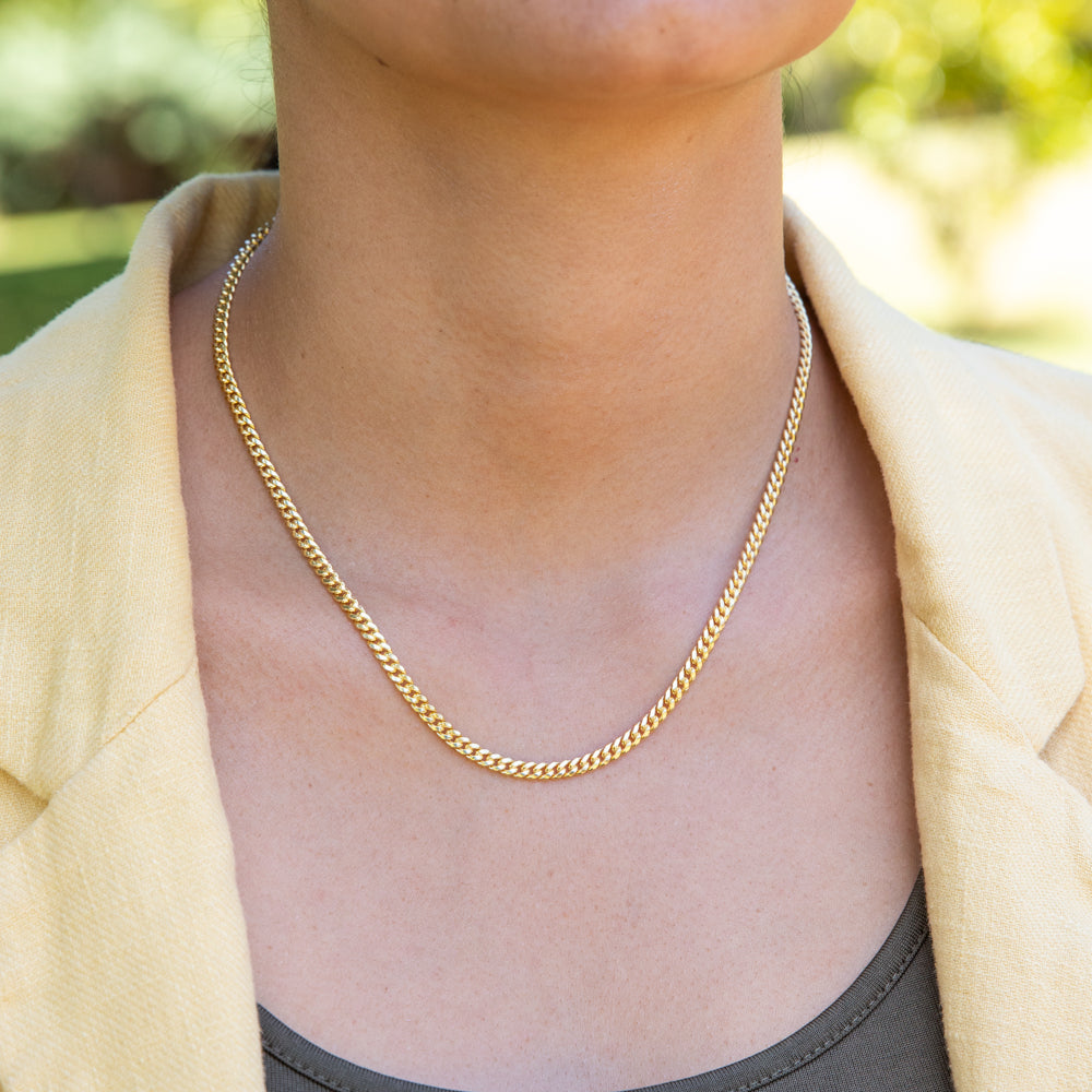 9ct Yellow Gold Silverfilled 45cm Curb Chain – Shiels Jewellers