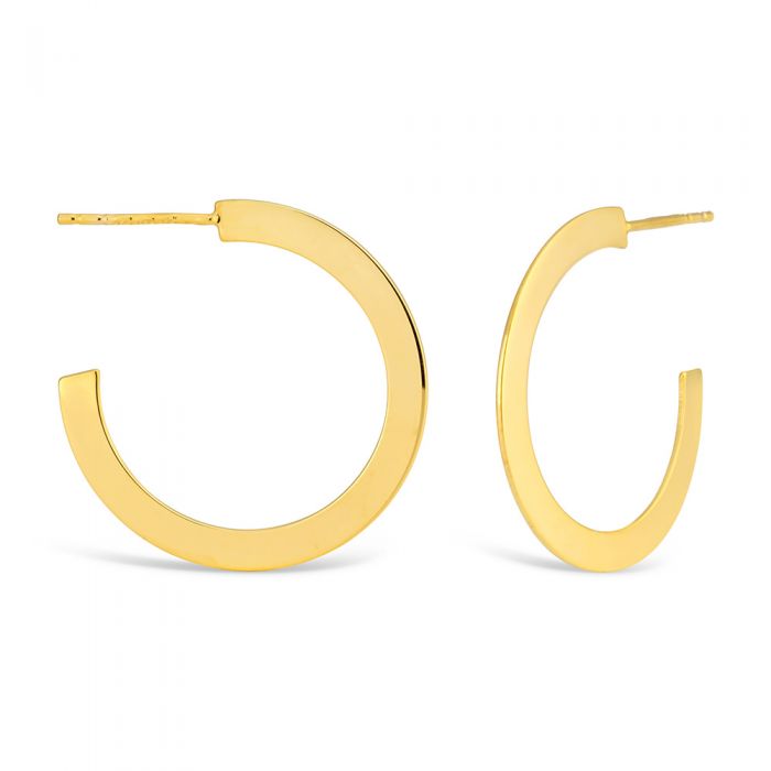 9ct Yellow Gold Filled Half Round Flat Stud Earrings – Shiels Jewellers