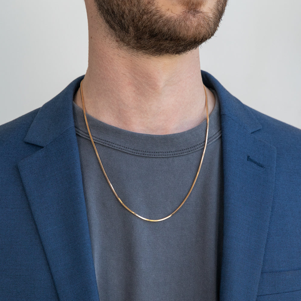 9ct Yellow Gold Filled 55cm Square Snake Chain – Shiels Jewellers