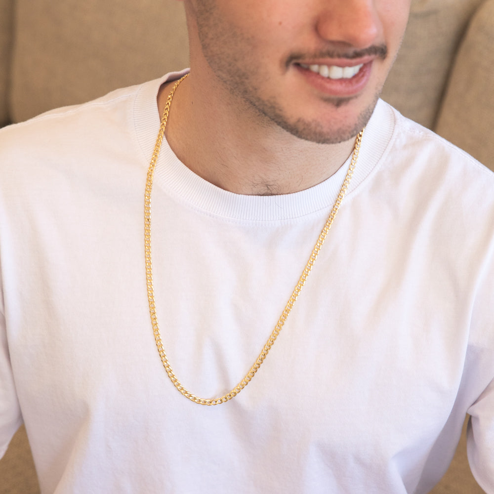 9ct Yellow Gold Filled Bevelled Curb 120 Gauge 70cm Chain – Shiels ...