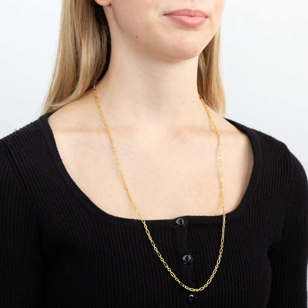 9ct Yellow Gold Silverfilled 80 Gauge Fancy 70cm Chain – Shiels Jewellers