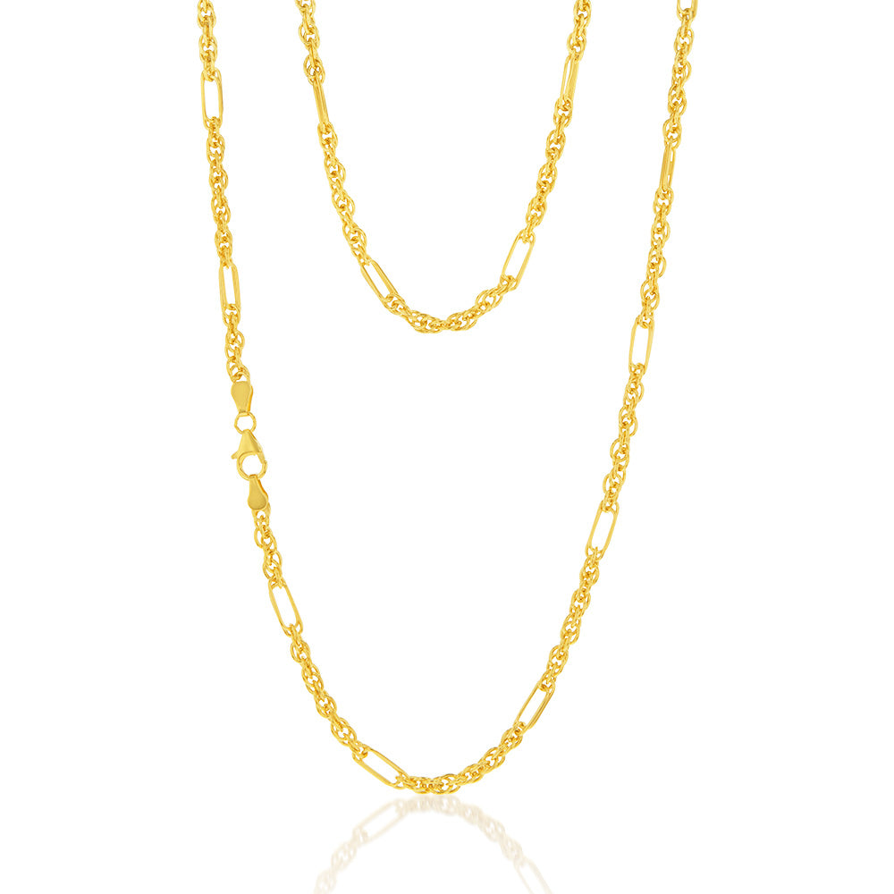 9ct Yellow Gold Silverfilled Fancy 60cm Chain – Shiels Jewellers