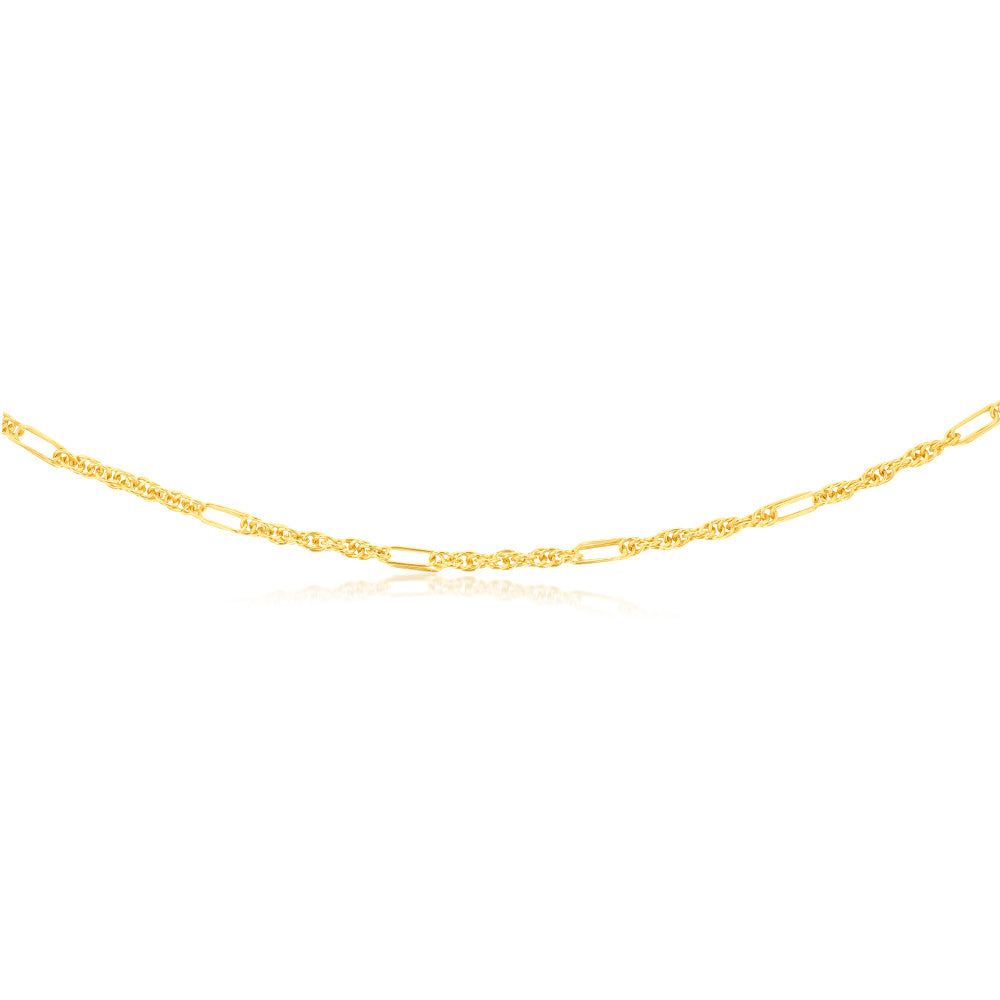 9ct Yellow Gold Silverfilled Fancy 70cm Chain – Shiels Jewellers