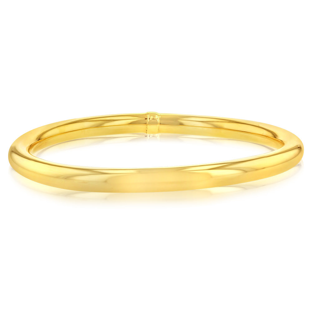 9ct Yellow Gold Silverfilled Plain Golf 65mm Bangle – Shiels Jewellers