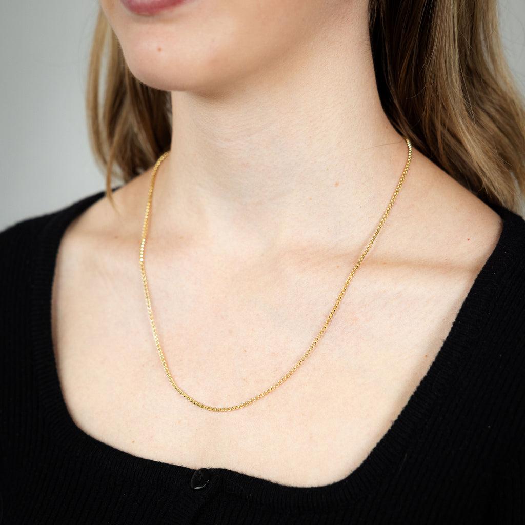 9ct Yellow Gold Silverfilled Fancy 50cm Chain – Shiels Jewellers