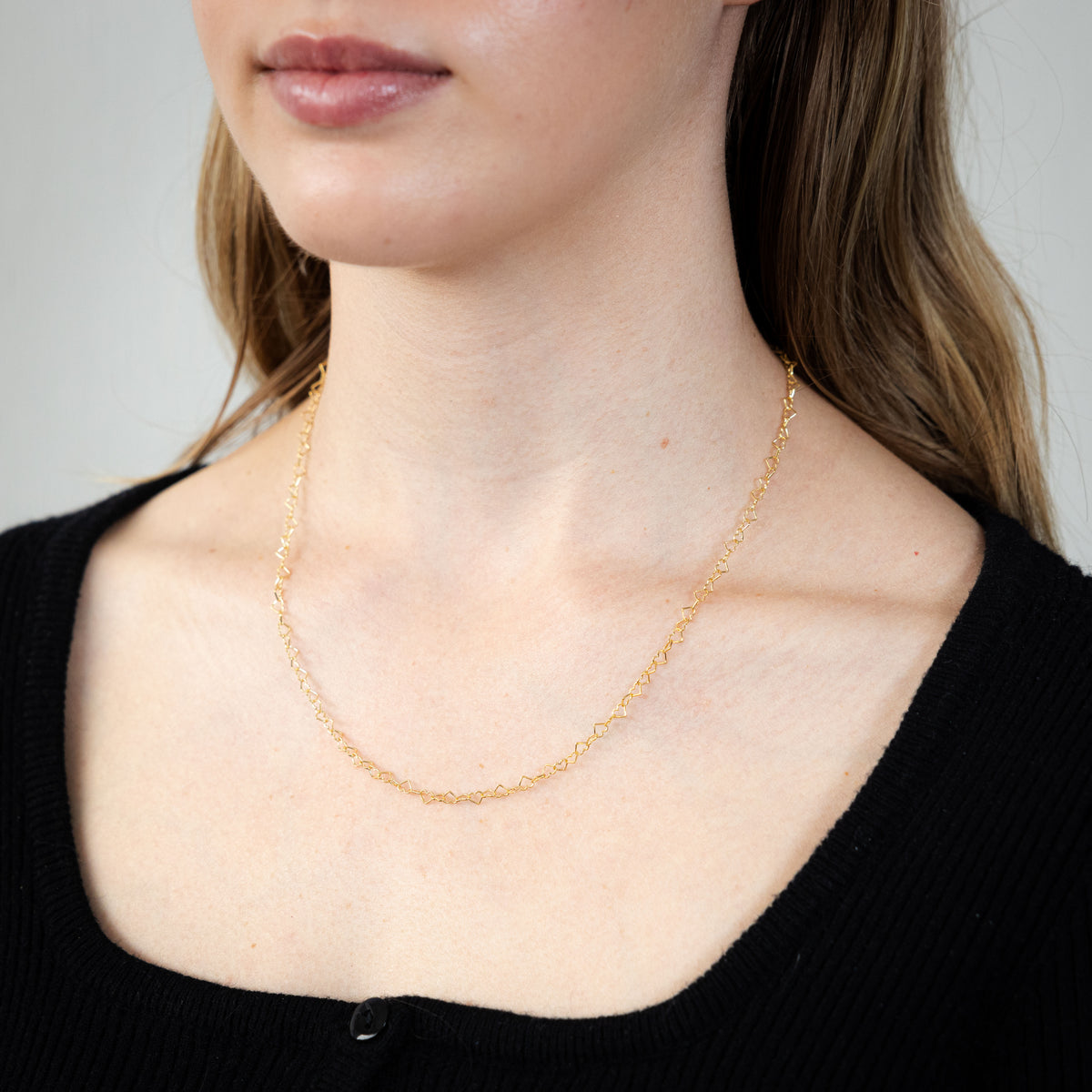 9ct Yellow Gold Fancy Heart 45cm Chain – Shiels Jewellers