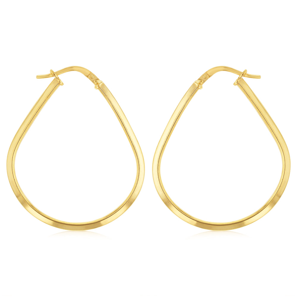9ct Yellow Gold Silverfilled Plain Round Hoop Earrings – Shiels Jewellers