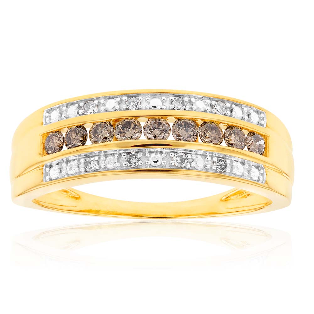 Australian Diamond 9ct Yellow Gold 3/8 Carat Diamond Ring – Shiels ...