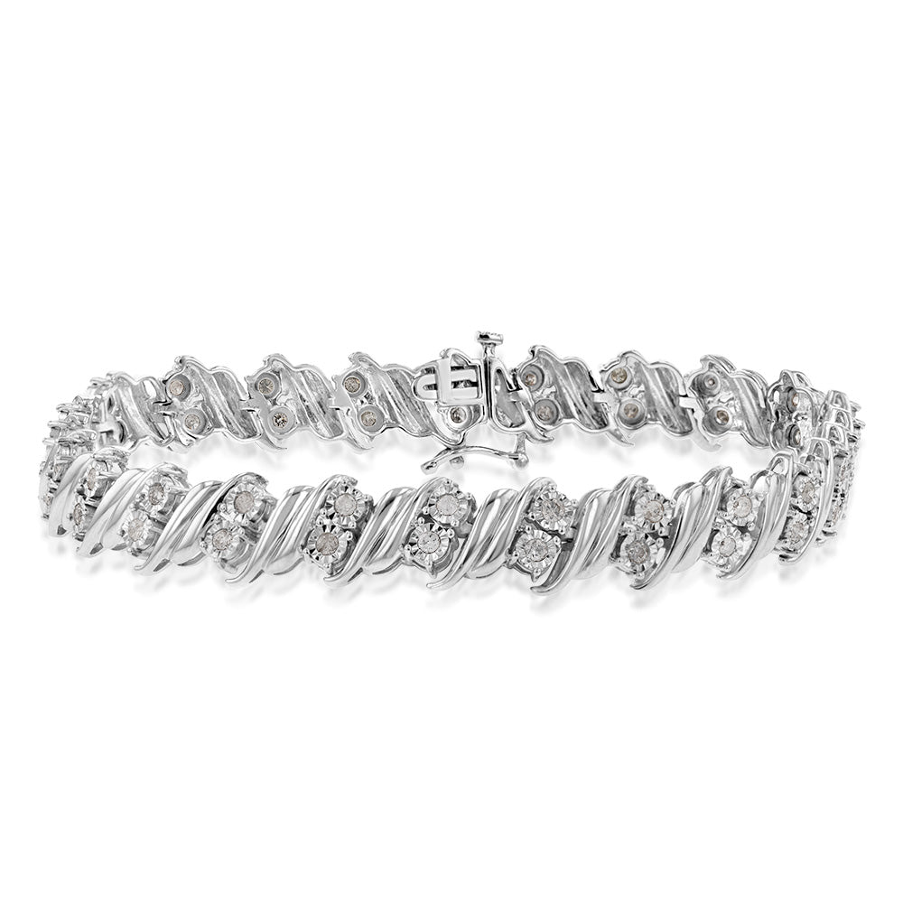 Sterling Silver 1 Carat Diamond 20cm Bracelet – Shiels Jewellers