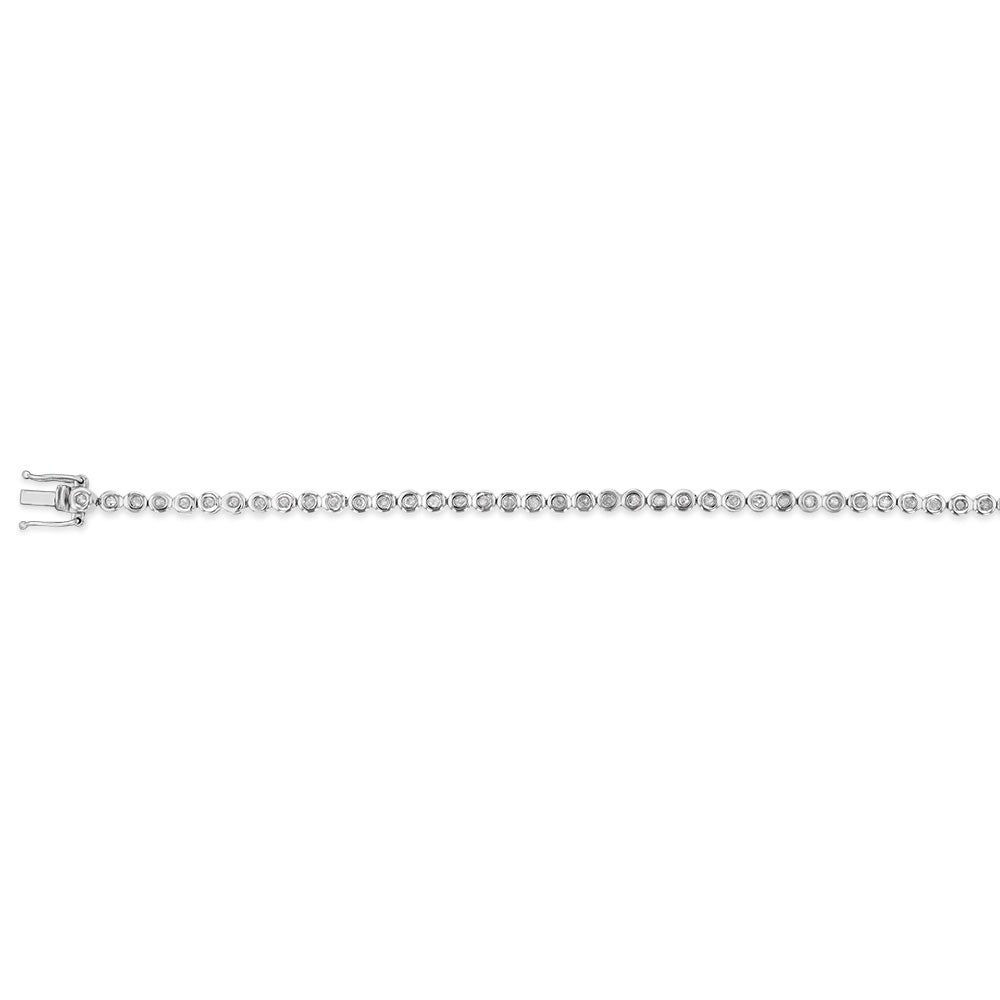 1 Carat Diamond Bezel Set Tennis Bracelet With 53 Diamonds 18cm in Ste – Shiels Jewellers
