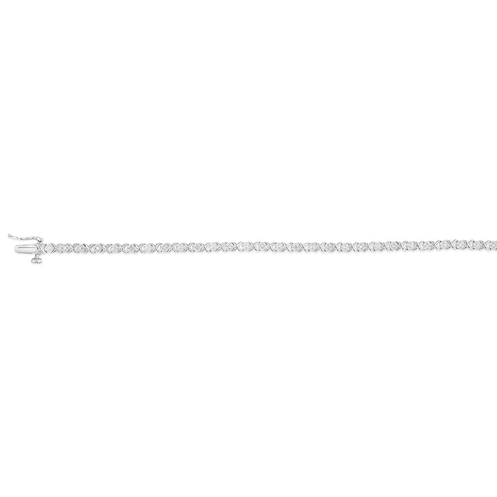 Sterling Silver Diamond Bracelet with Length 18CM – Shiels Jewellers