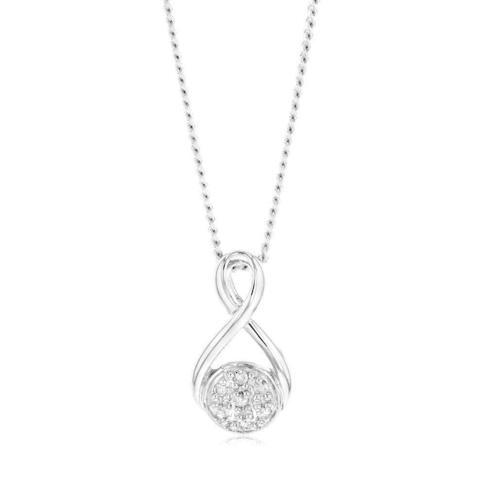 Sterling Silver Diamond Pendant with 7 Brilliant Cut Diamonds – Shiels ...