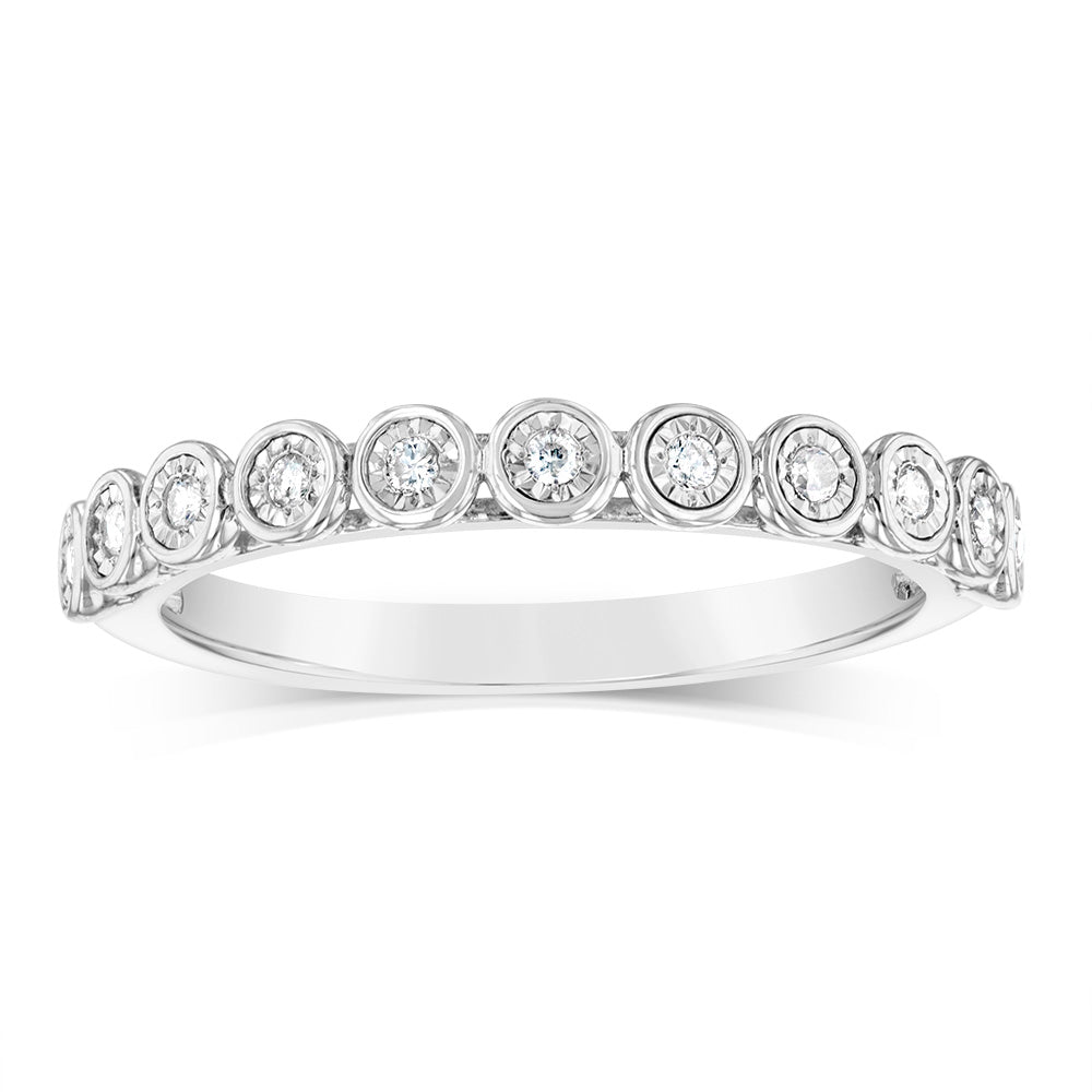 Sterling Silver Eternity Ring with 1/10 Carat Natural Diamonds– Shiels ...