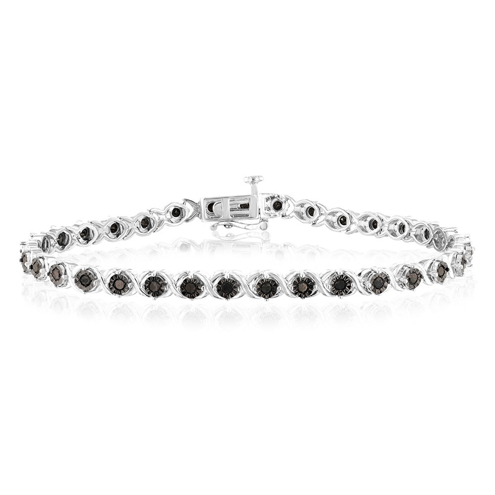 0.95 Carat Black Diamond Bracelet in Sterling Silver – Shiels Jewellers