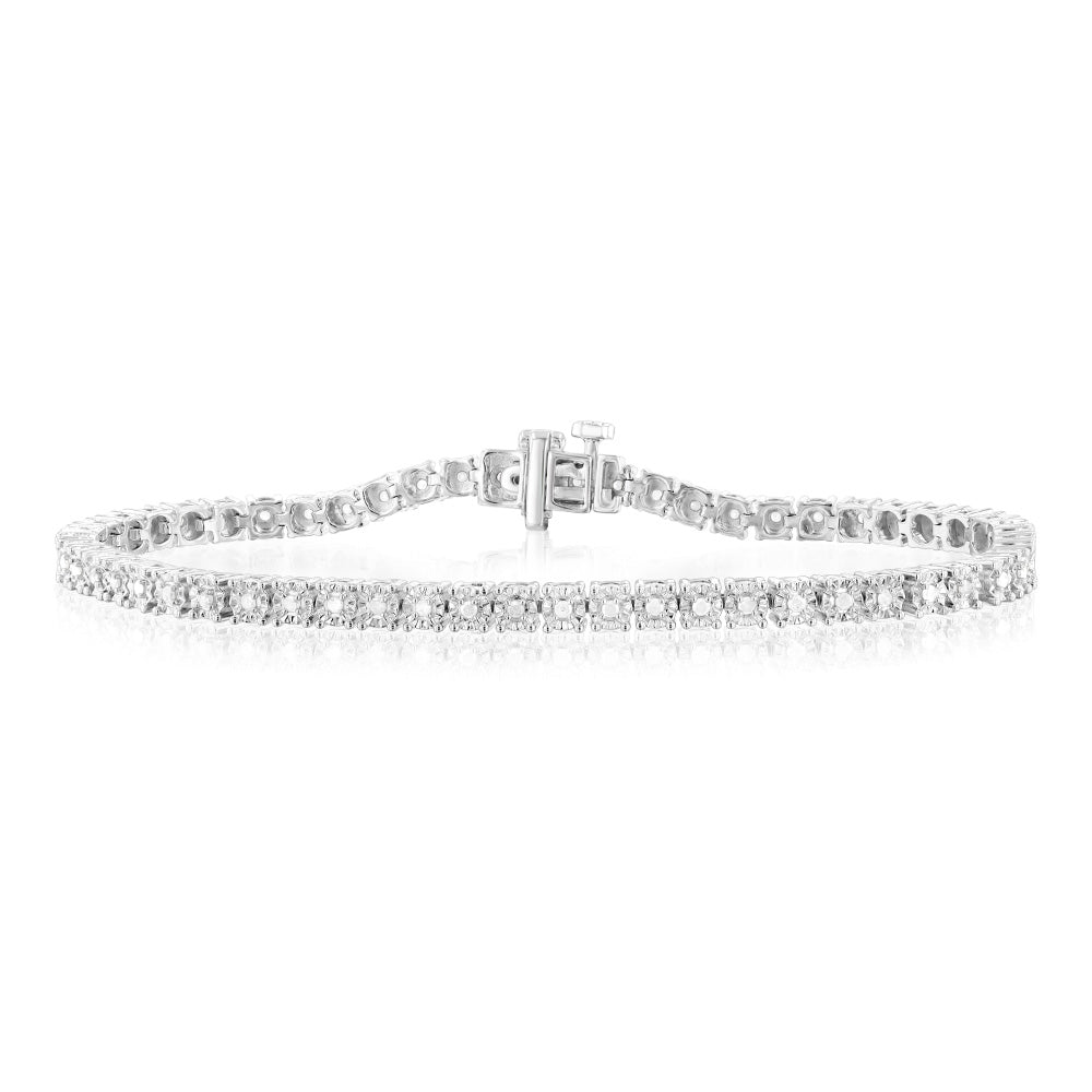 1/2 Carat Diamond 18cm Tennis Bracelet with Brilliant Cut Diamonds in – Shiels Jewellers