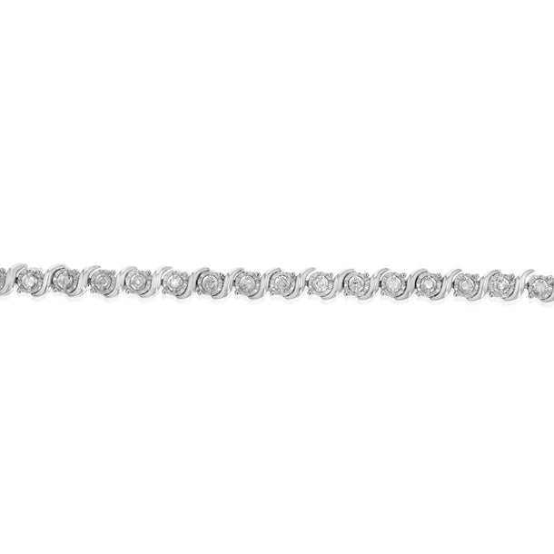 0.45 Carat Diamond 18cm Bracelet in Sterling Silver– Shiels Jewellers