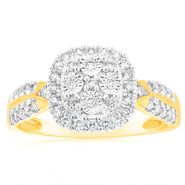 Luminesce Lab Grown 9ct Yellow Gold 1/2 Carat Diamond Ring– Shiels ...