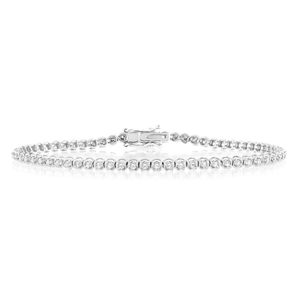 Luminesce Lab Grown 1 Carat Diamond Tennis Bracelet in Sterling Silver – Shiels Jewellers