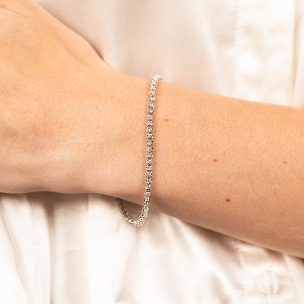 Luminesce Lab Grown 1 Carat Diamond Tennis Bracelet in Sterling Silver – Shiels Jewellers