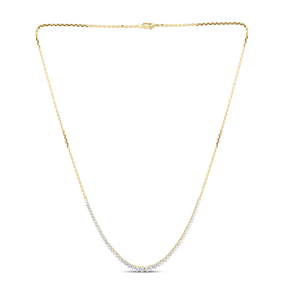 Luminesce Lab Grown 1 Carat Diamond 46cm Tennis Necklace in 9ct Yellow – Shiels Jewellers