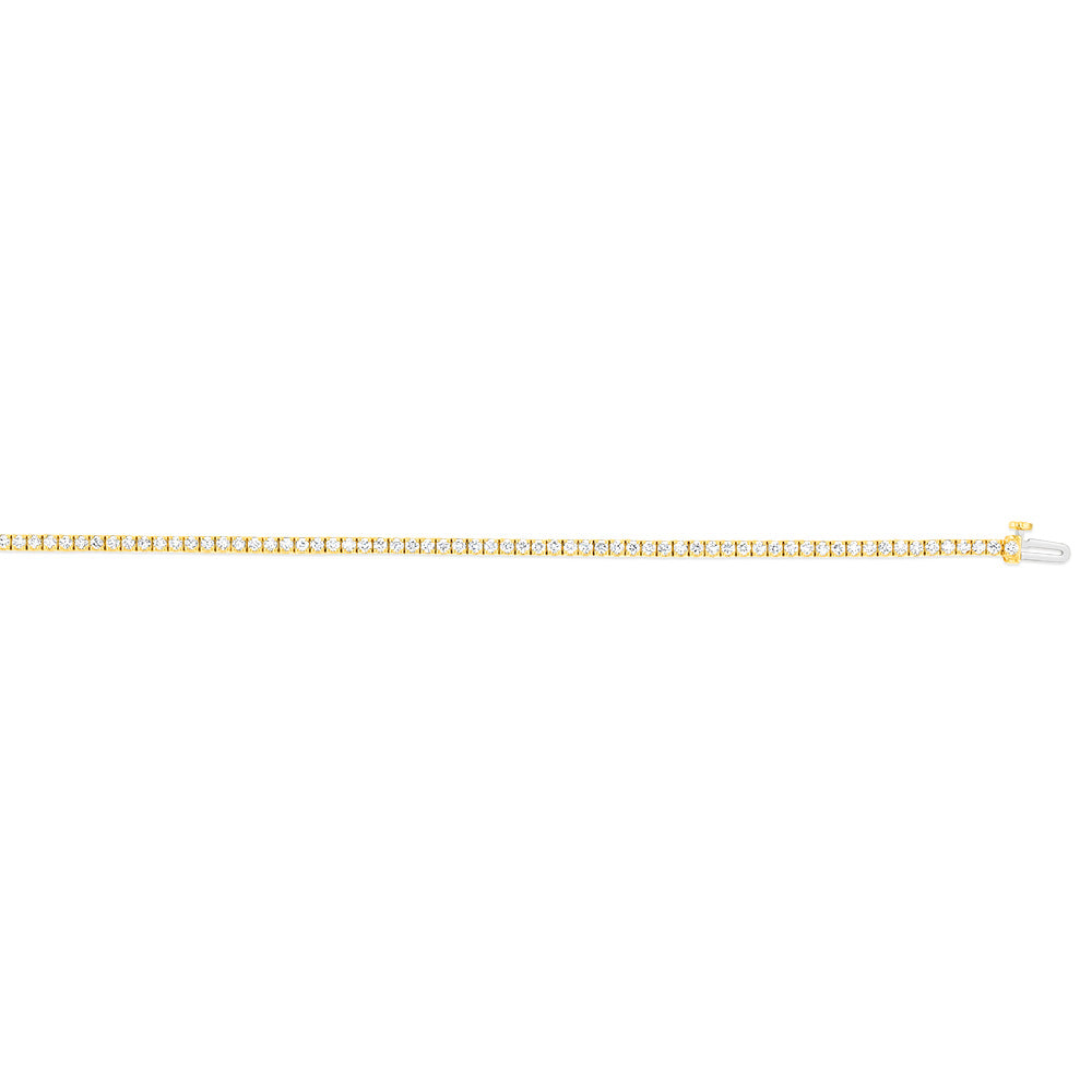 Luminesce Lab Grown 2 Carat Diamond Tennis Bracelet in 9ct Yellow Gold – Shiels Jewellers