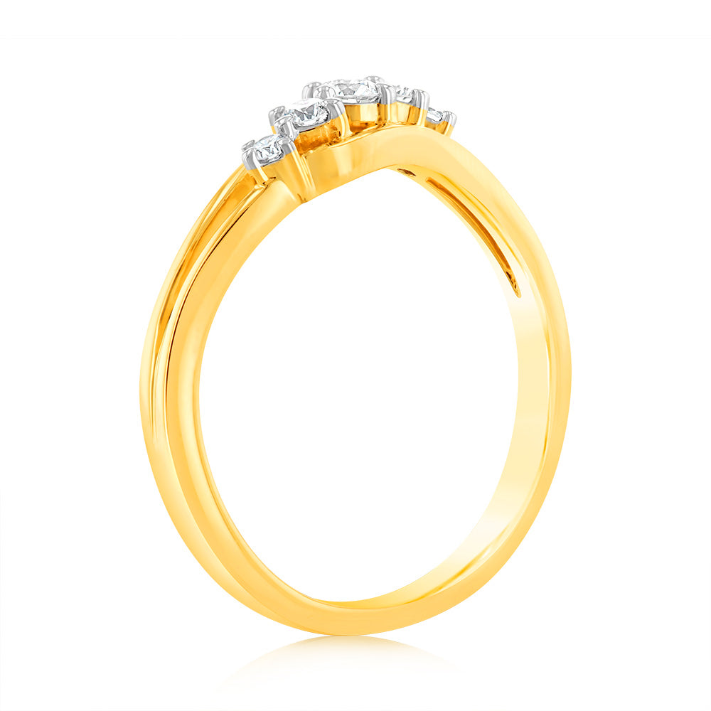 9ct Yellow Gold Luminesce Lab Grown 1/4 Carat Diamond Ring– Shiels ...