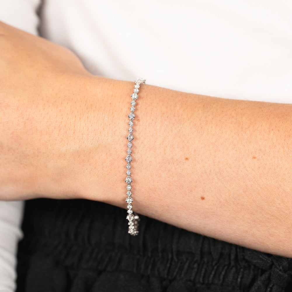 Luminesce Lab Grown 9ct White Gold with 1.5 Carat Fancy Diamond Bracel – Shiels Jewellers