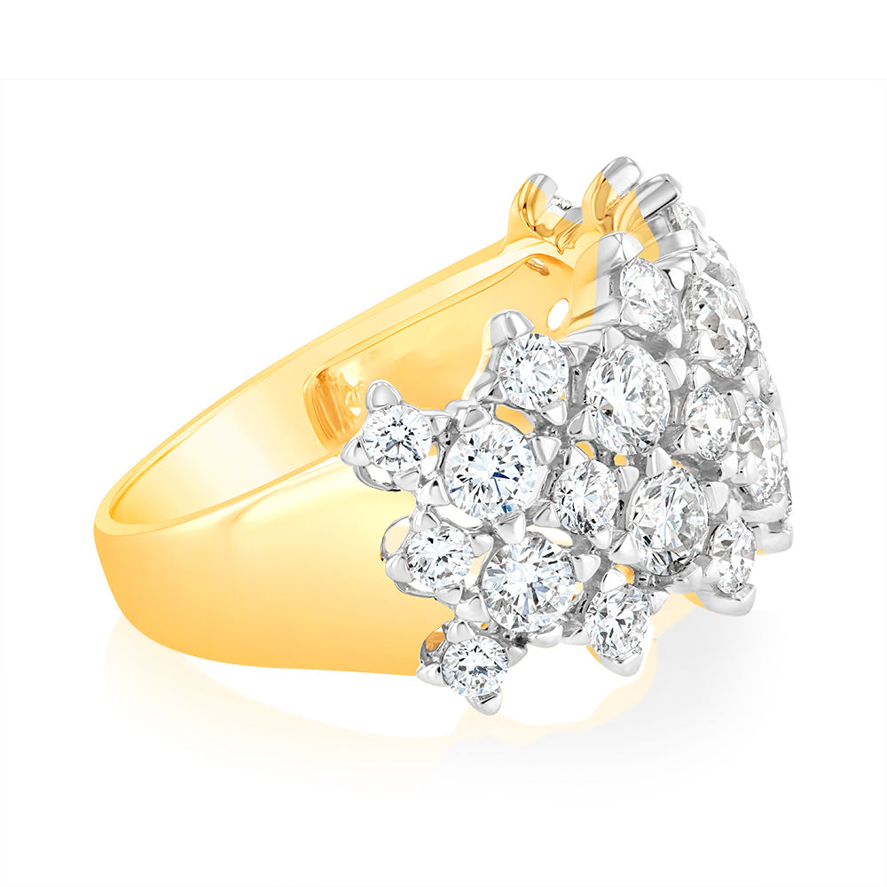 Luminesce Lab Grown 2 Carat Diamond Ring in 9ct Yellow Gold– Shiels ...