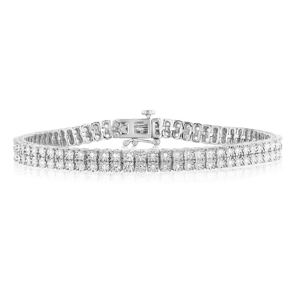 Luminesce Lab Grown 1/2 Carat Diamond Tennis Bracelet in Sterling Silv – Shiels Jewellers