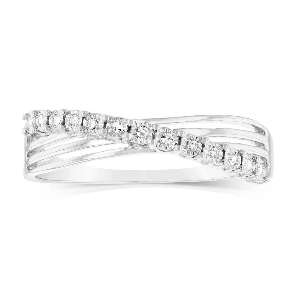 Luminesce Lab Grown 13 Diamonds Ring in Sterling Silver– Shiels Jewellers