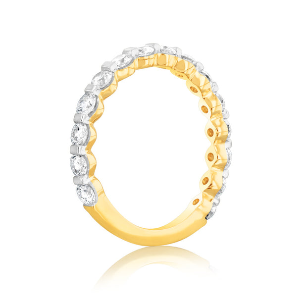Luminesce Lab Grown 9ct White Gold 1 Carat Diamond Eternity Ring ...