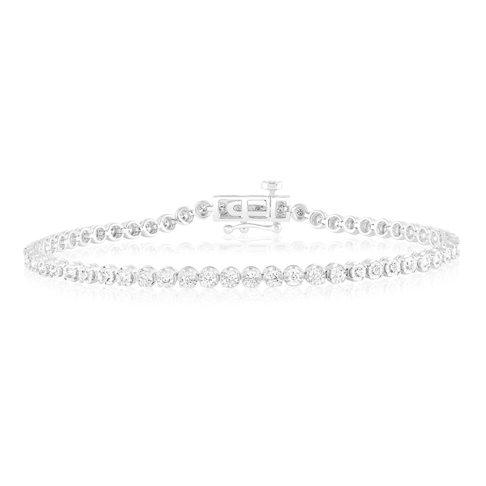 Luminesce Lab Grown 1 Carat Diamond Tennis Bracelet in Sterling Silver – Shiels Jewellers