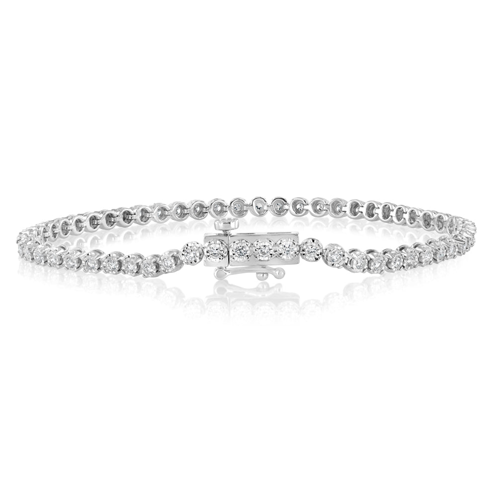 Luminesce Lab Grown 1 Carat Diamond Tennis Bracelet in Sterling Silver – Shiels Jewellers