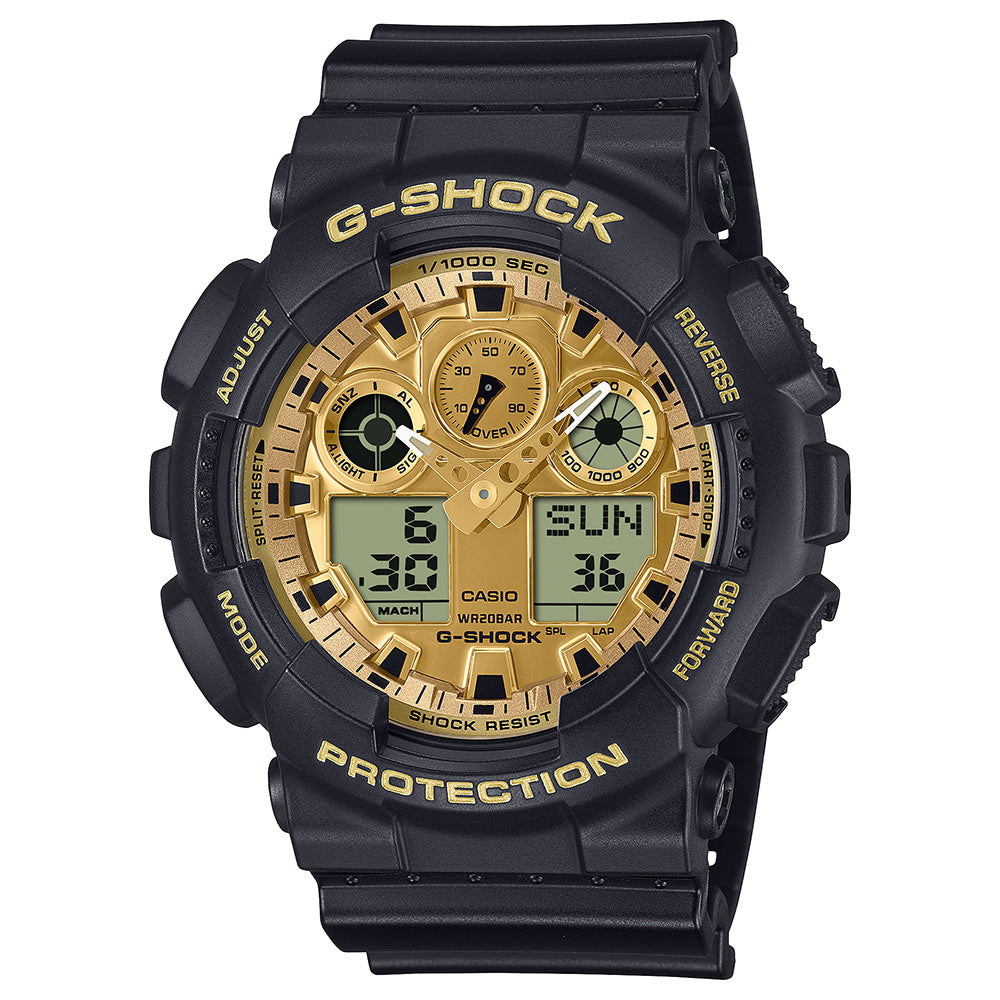 G-Shock Black & Gold GA100GGB-1A9– Shiels Jewellers