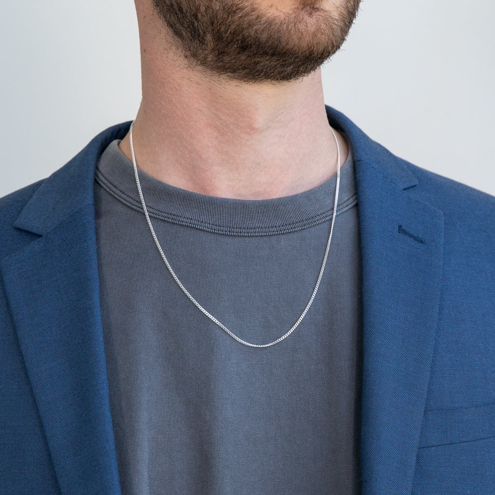 Sterling Silver 50 Gauge Curb Dicut Chain 55cm – Shiels Jewellers