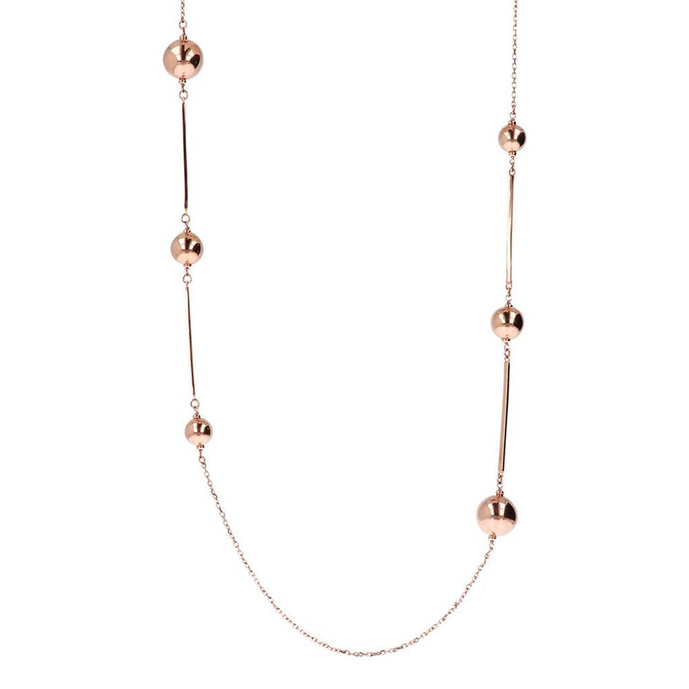 Bronzallure Rose Gold Plated Stick & Bread Chain – Shiels Jewellers
