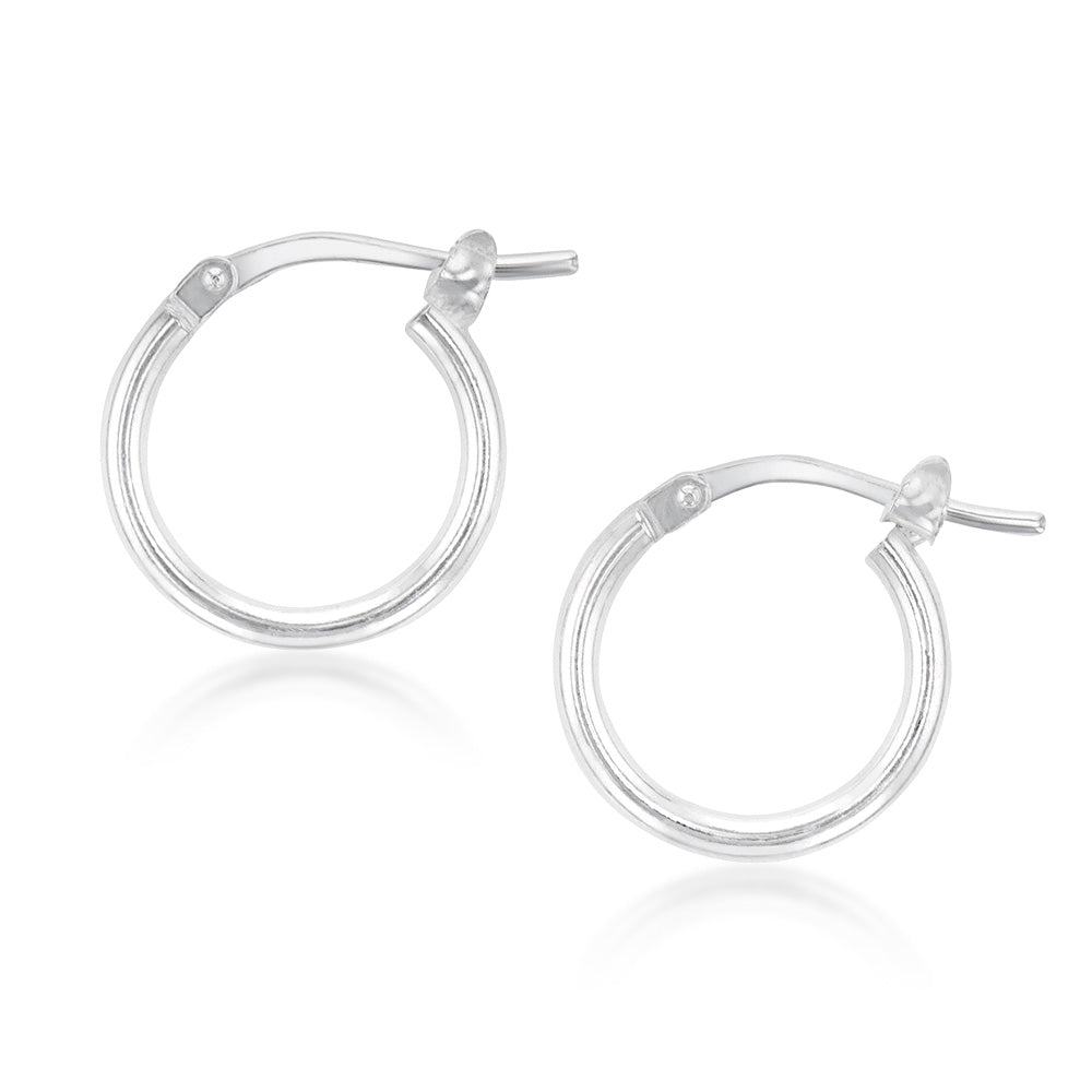 Sterling Silver Plain 10mm Hoop Earrings– Shiels Jewellers