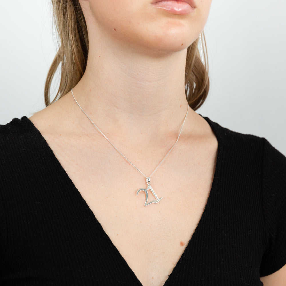Sterling Silver Cubic Zirconia On Number "21" pendant – Shiels Jewellers