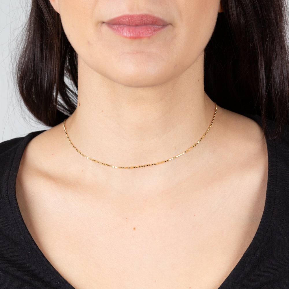 Sterling Silver Gold Plated 45cm Chain – Shiels Jewellers