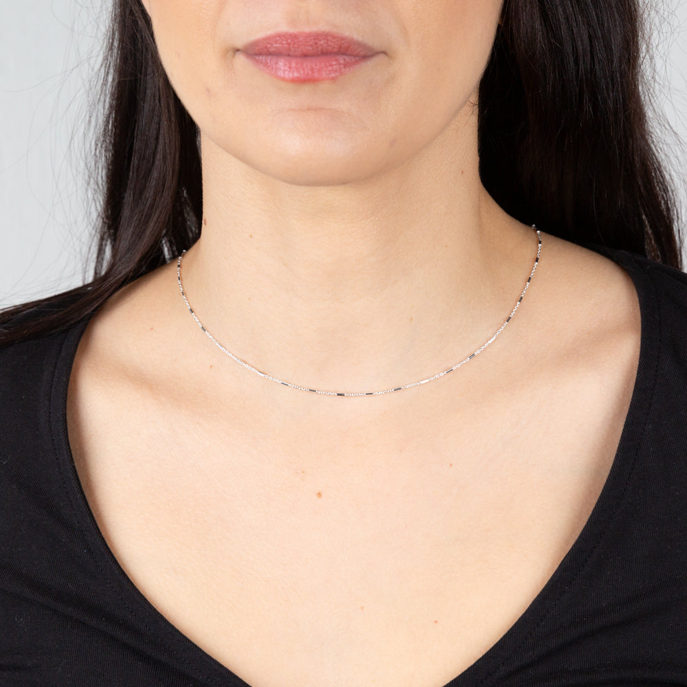 Sterling Silver Fancy 45cm Chain – Shiels Jewellers