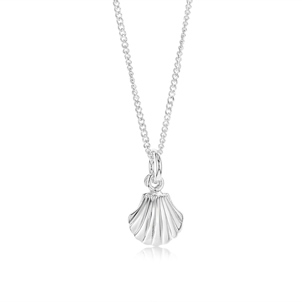 Sterling Silver Shell Pendant On 42+3cm Chain – Shiels Jewellers