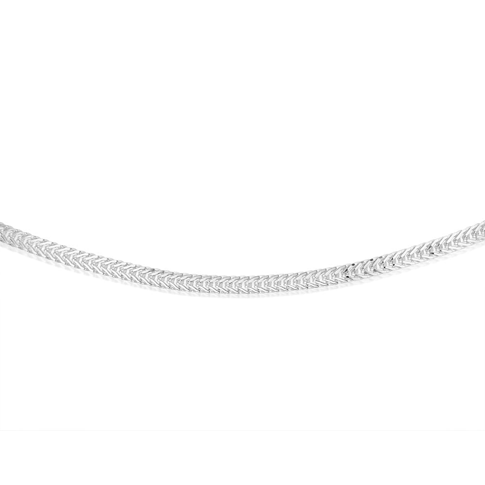 Sterling Silver Foxtail Flat 55cm Chain – Shiels Jewellers