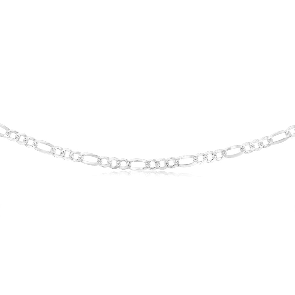Sterling Silver Beveled Fancy 1:3 Figaro 140 Gauge 50cm Chain– Shiels ...